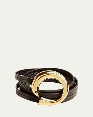 Bottega Veneta Bottega Veneta Cintura Wrap Belt Fondant M Brass