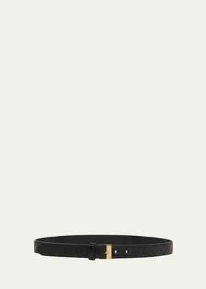 Bottega Veneta Bottega Veneta Woven Leather & Brass Belt 1019 Black M Bras