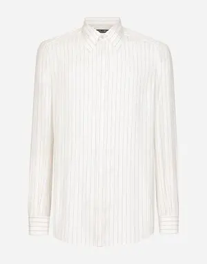 Dolce & Gabbana Striped Poplin Martini-fit Shirt - Multicolor
