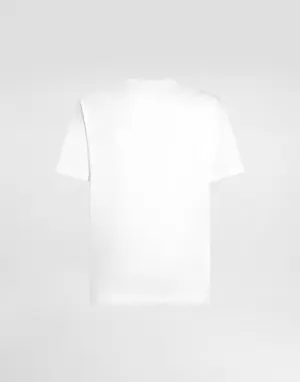 Dolce & Gabbana Cotton T-shirt With Branded Tag - Multicolor