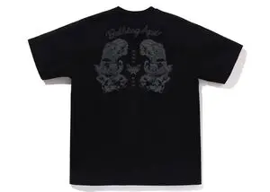 A BATHING APE Japanese Tattoo Logo Tee Shirt - Black