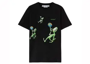 Off-White Alien Arrow Over Tee Shirt - Black/green