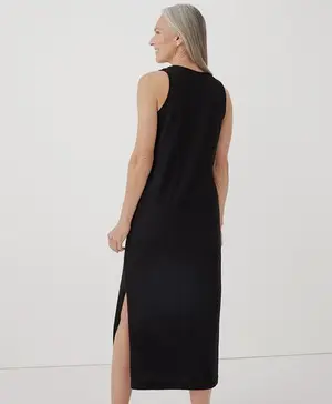 PACT Organic Softspun Tank Midi Dress - Black
