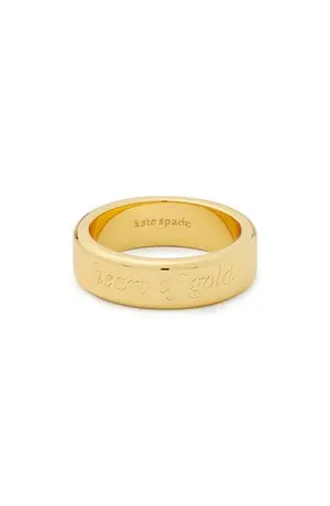 Kate Spade New York Engraved Band Ring - Gold