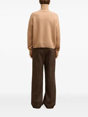 AMI Paris Embossed De Coeur Roll-neck Jumper