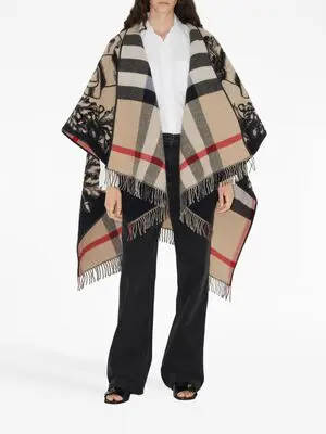 Burberry Equestrian Knight Wool Cape