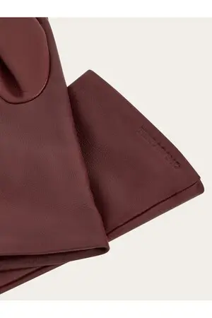 FERRAGAMO Cashmere-lined Leather Gloves