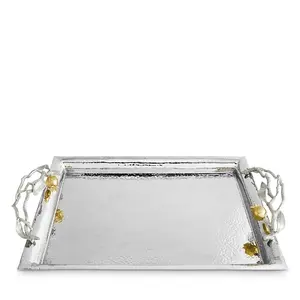 Michael Aram Pomegranate And Gold Tone Serving Tray - Silver