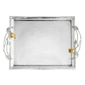 Michael Aram Pomegranate And Gold Tone Serving Tray