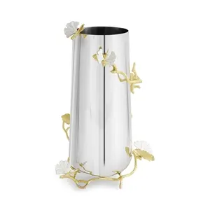 Michael Aram Butterfly Ginkgo Gold Large Vase - Silver