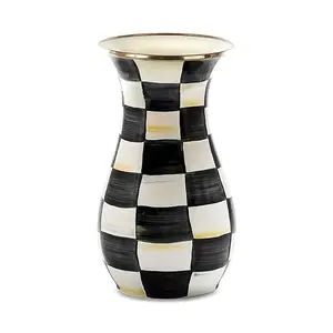 MACKENZIE-CHILDS Courtly Check Enamel Vase Tall - Multi