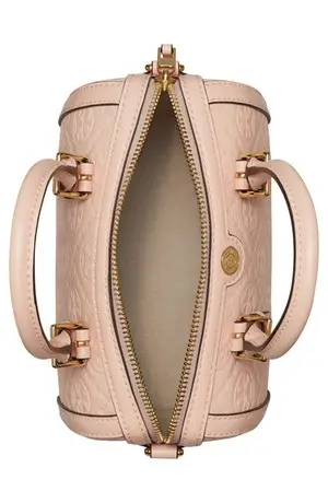 Tory Burch Petite T Monogram Leather Barrel Bag