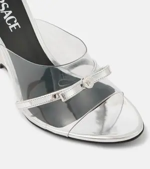 Versace Ribbon 95 Pvc Wedge Mules