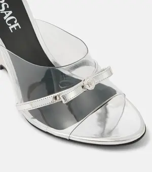 Versace Ribbon 95 Pvc Wedge Mules