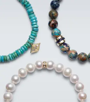 SYDNEY EVAN Set Of Three Gemstone Bracelets