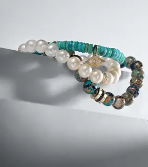 SYDNEY EVAN Set Of Three Gemstone Bracelets