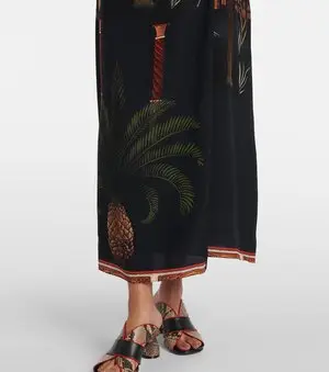 Johanna Ortiz Printed Silk Wrap Dress