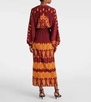 Johanna Ortiz Printed Silk Wrap Dress