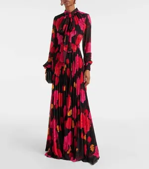 Erdem Floral Pleated Gown