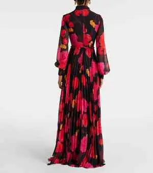 Erdem Floral Pleated Gown