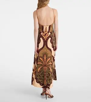 Johanna Ortiz Printed Jersey Midi Dress - Multicoloured