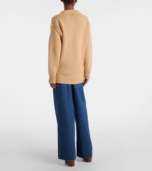 Chloé Cashmere And Cotton Sweater - Beige
