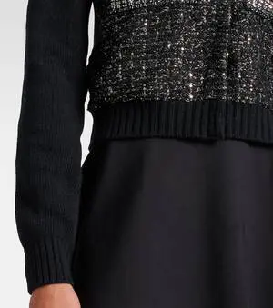 Giambattista Valli Sequined Wool Cardigan
