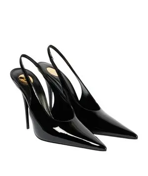 Saint Laurent L'entracte 110 Patent Leather Slingback Pumps