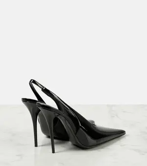 Saint Laurent L'entracte 110 Patent Leather Slingback Pumps