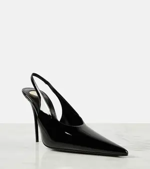 Saint Laurent L'entracte 110 Patent Leather Slingback Pumps
