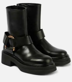 Dorothee Schumacher Leather Combat Boots