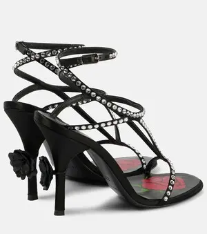 Magda Butrym Crystal-embellished Satin Sandals