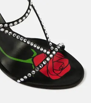 Magda Butrym Crystal-embellished Satin Sandals