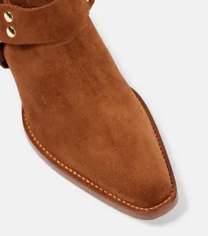 Paris Texas Helena Suede Biker Boots - Brown