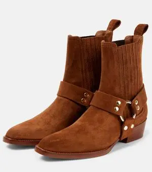 Paris Texas Helena Suede Biker Boots - Brown