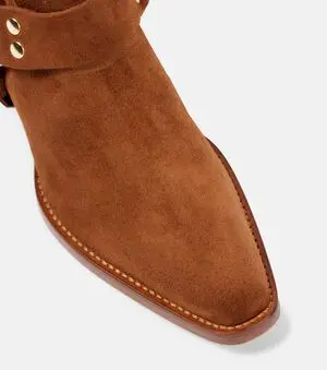 Paris Texas Helena Suede Biker Boots - Brown