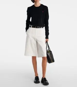 AMI Paris De Coeur Merino Wool Sweater