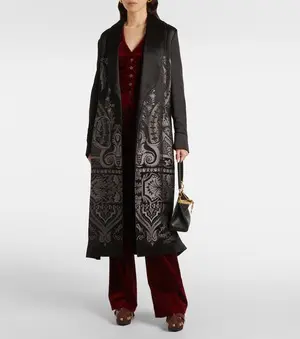 Etro Silk-blend Belted Coat