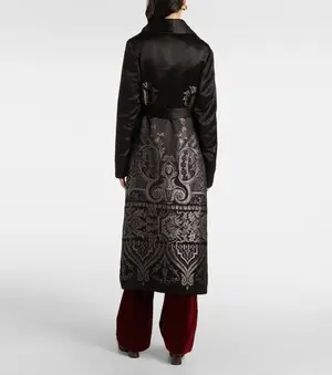 Etro Silk-blend Belted Coat