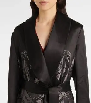 Etro Silk-blend Belted Coat
