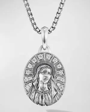 David Yurman Mary Pendant In Sterling Silver, 30mm - Diamond