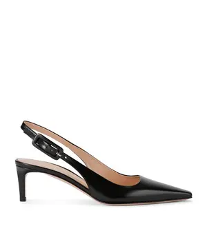 GIANVITO ROSSI Leather Lindsay Tokio Slingback Heels