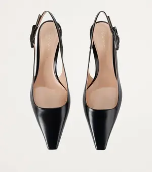 GIANVITO ROSSI Leather Lindsay Tokio Slingback Heels