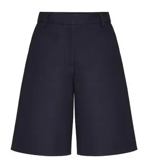 Valentino Garavani Cotton V-detail Bermuda Shorts