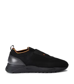 Santoni Technical-knit Runner Sneakers - Black