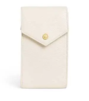 Harrods Leather Phone Pouch - Beige