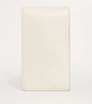 Harrods Leather Phone Pouch - Beige