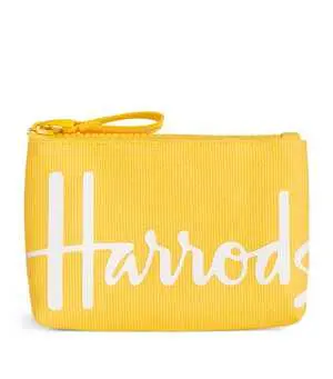 Harrods Cotton Logo Coin Purse - Yellow