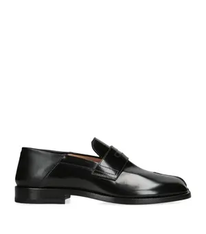 MAISON MARGIELA Leather Tabi Loafers - Black