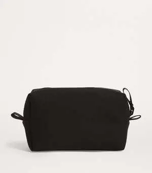 Harrods Cotton Logo Cosmetics Bag - Black